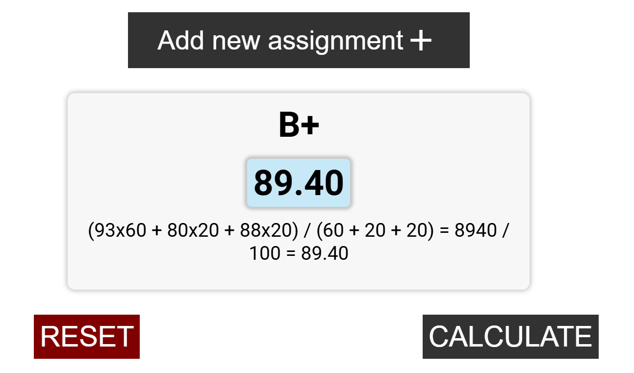 Points-Based Grade Calculator
